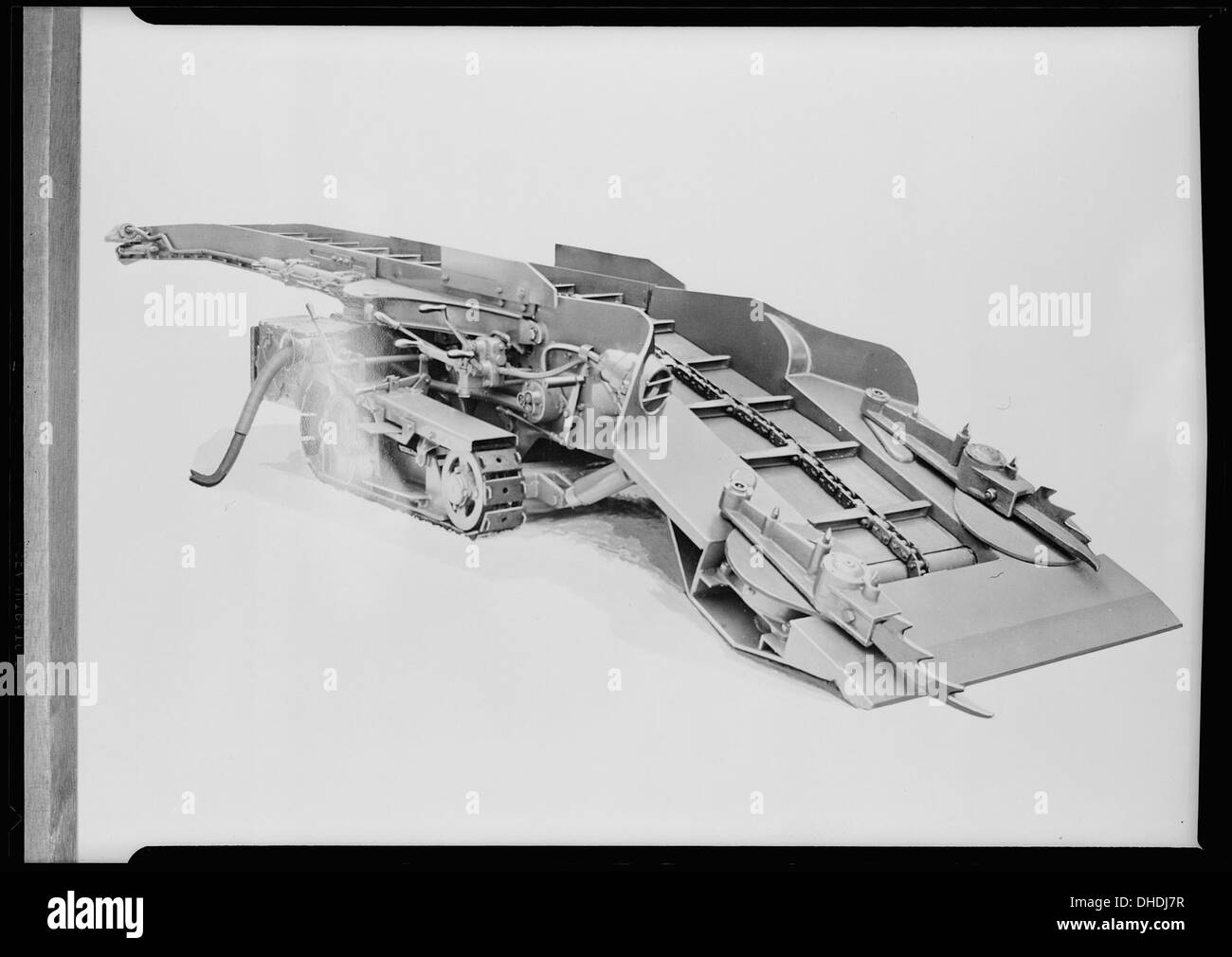 A photograph of mining equipment, showcasing the tools used for ...