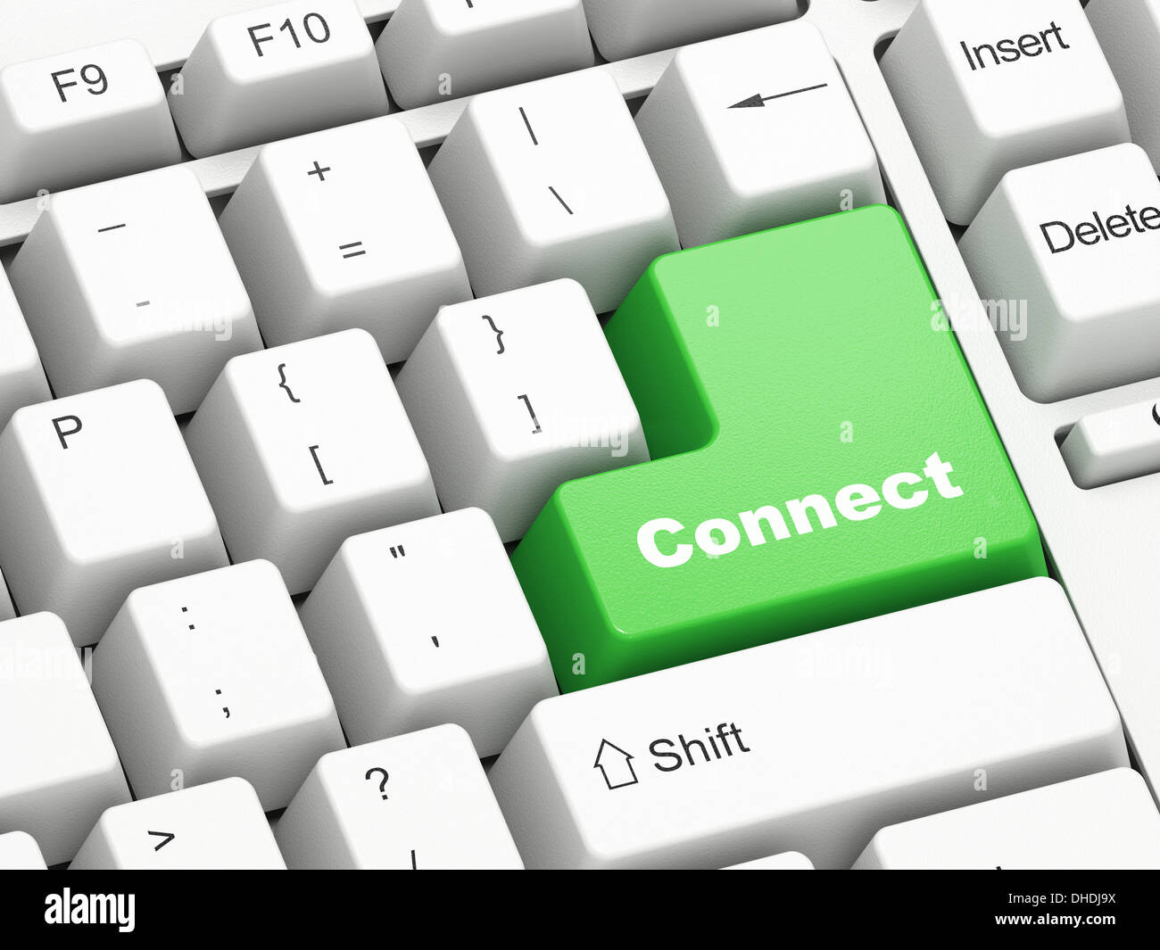 Keyboard with Connect button Stock Photo - Alamy