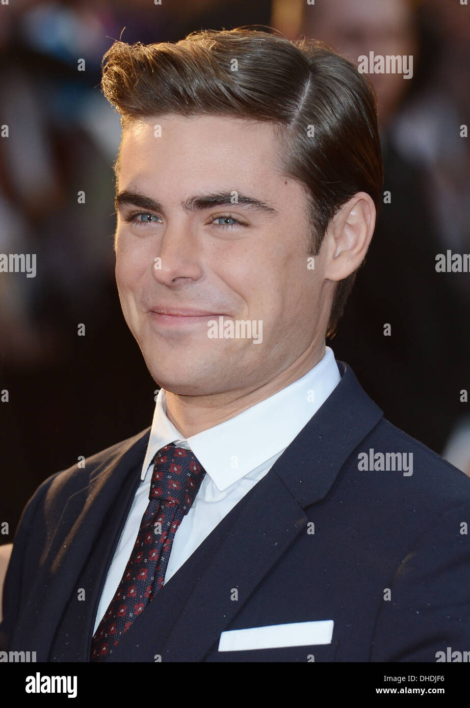 Zak Efron at the premiere of The Lucky One at The Bluebird, London ...
