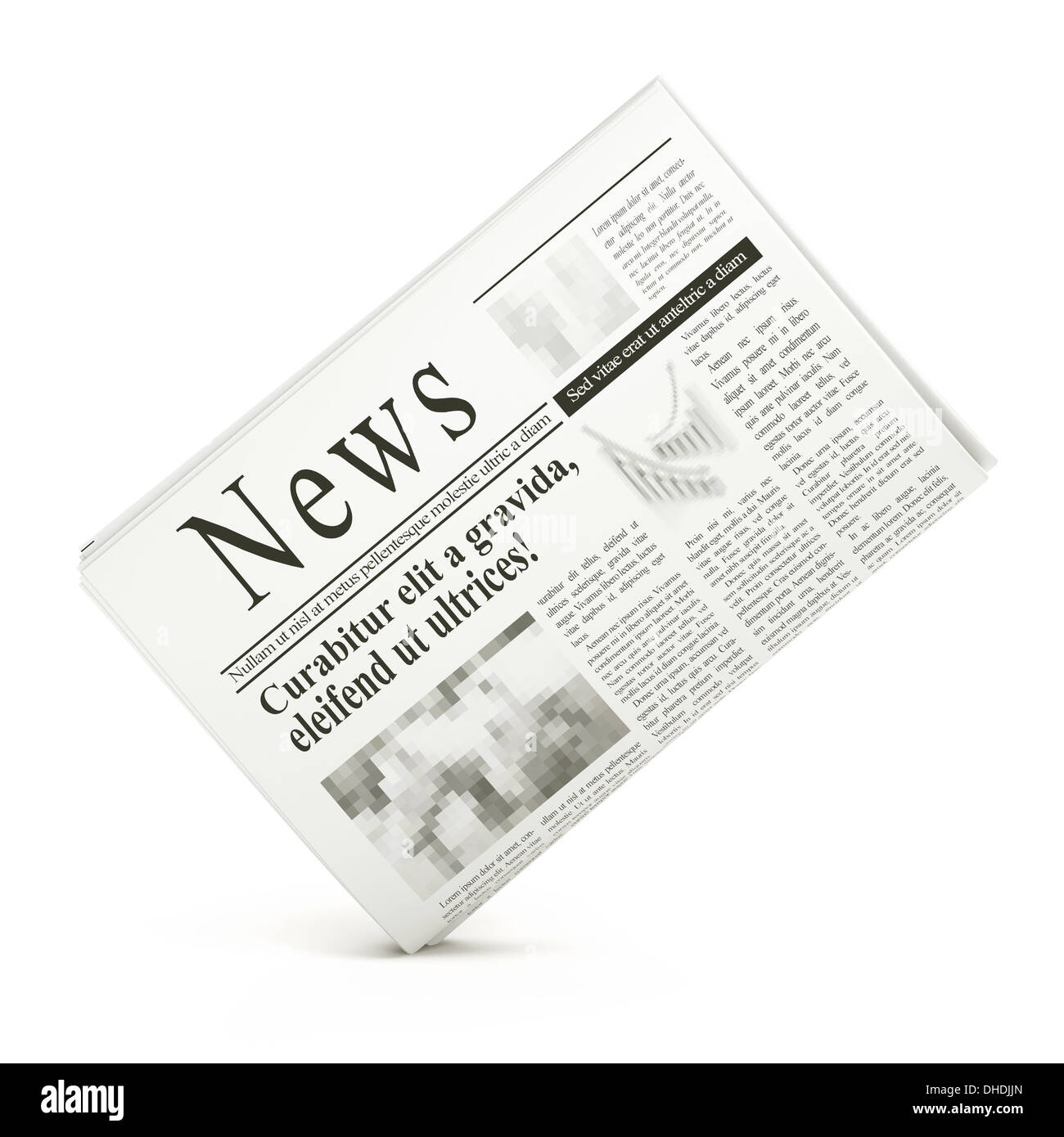 Folded blank newspaper Cut Out Stock Images & Pictures - Alamy