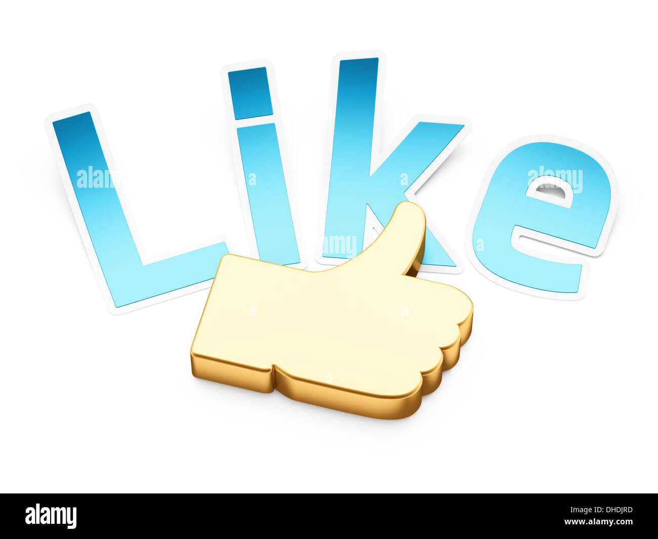 Like word, 3d render Stock Photo - Alamy