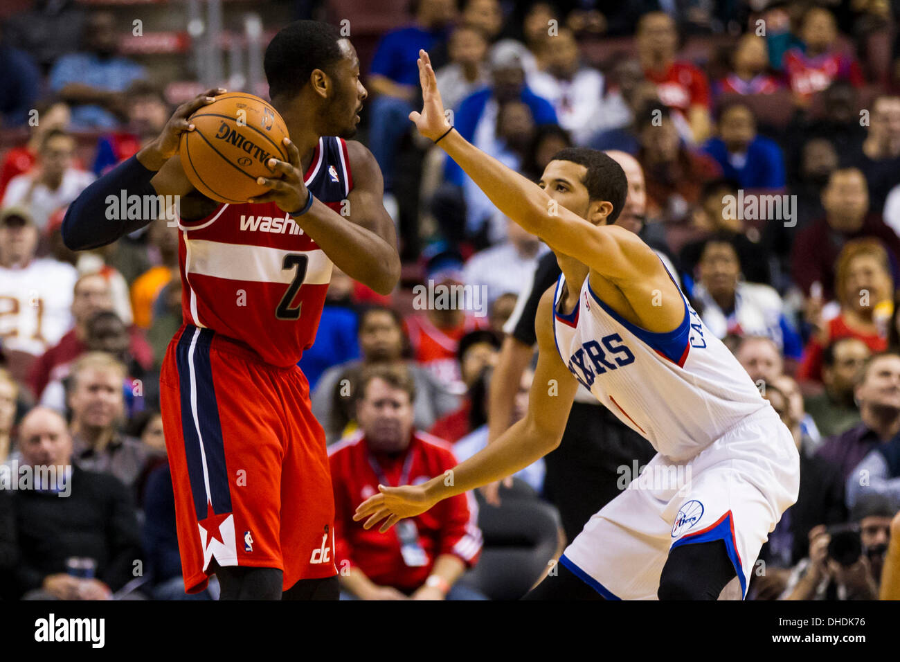 Philadelphia, PA, USA . 06th Nov, 2013. Washington Wizards point guard ...