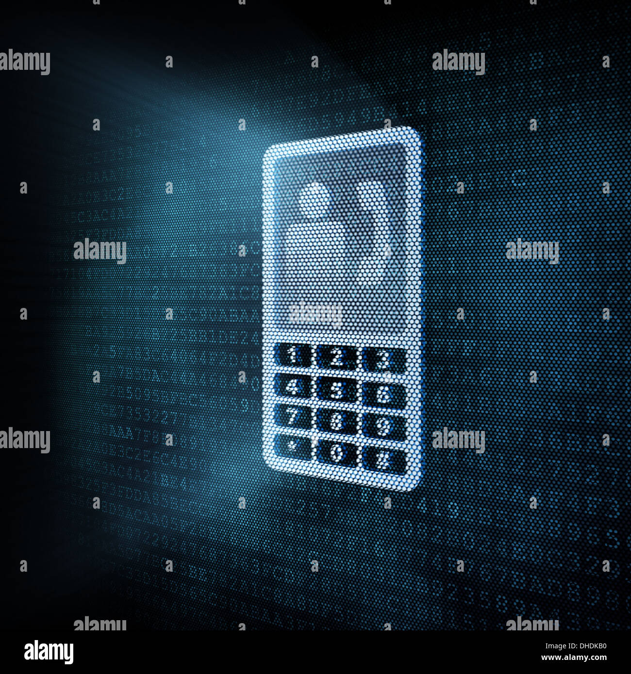 Pixeled smartphone illustration Stock Photo - Alamy