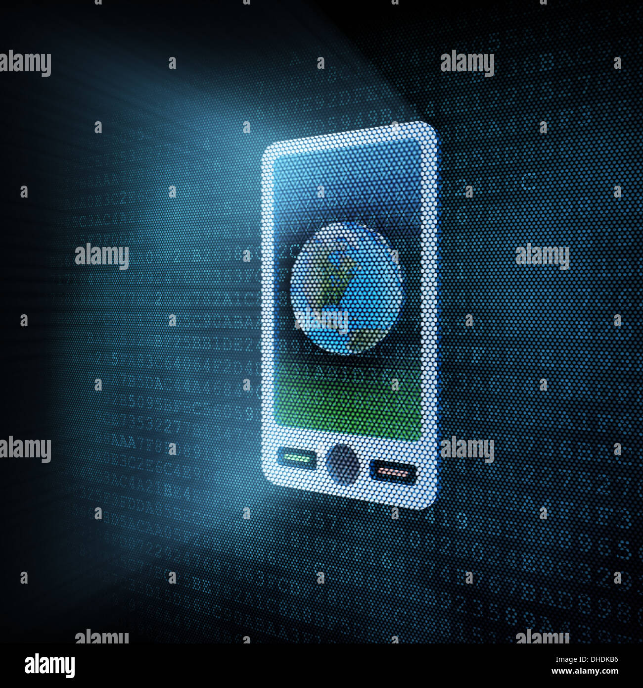 Pixeled smartphone illustration Stock Photo - Alamy