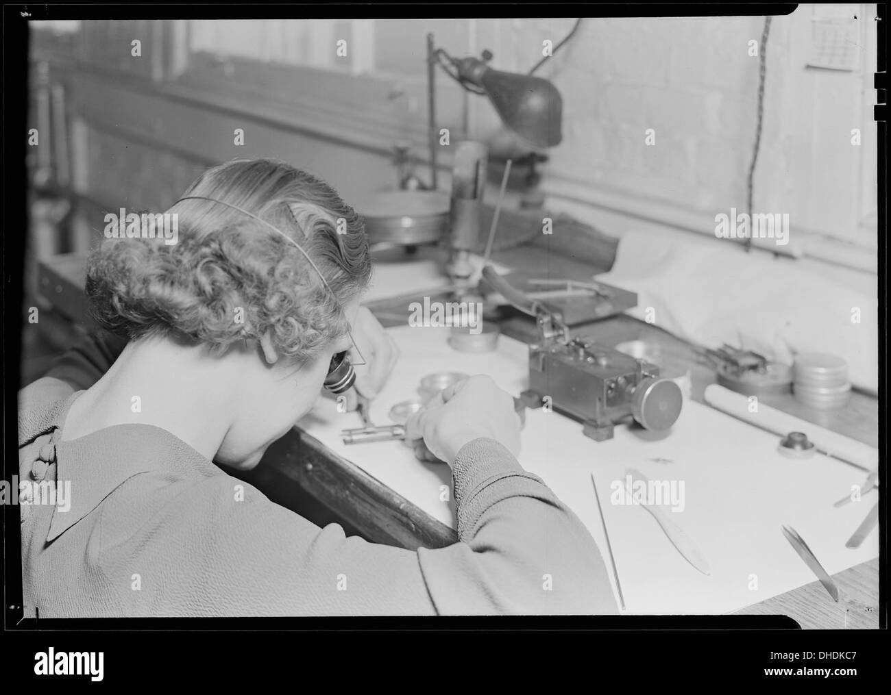 Watchmaker operation Black and White Stock Photos & Images - Alamy