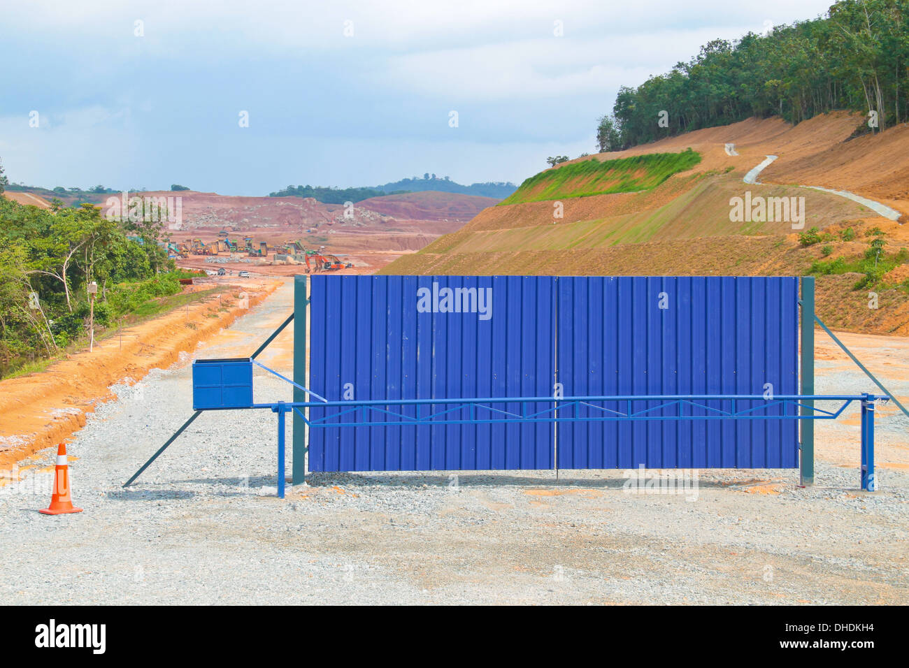 Gate and barrier on a newly developed construction site Stock Photo - Alamy