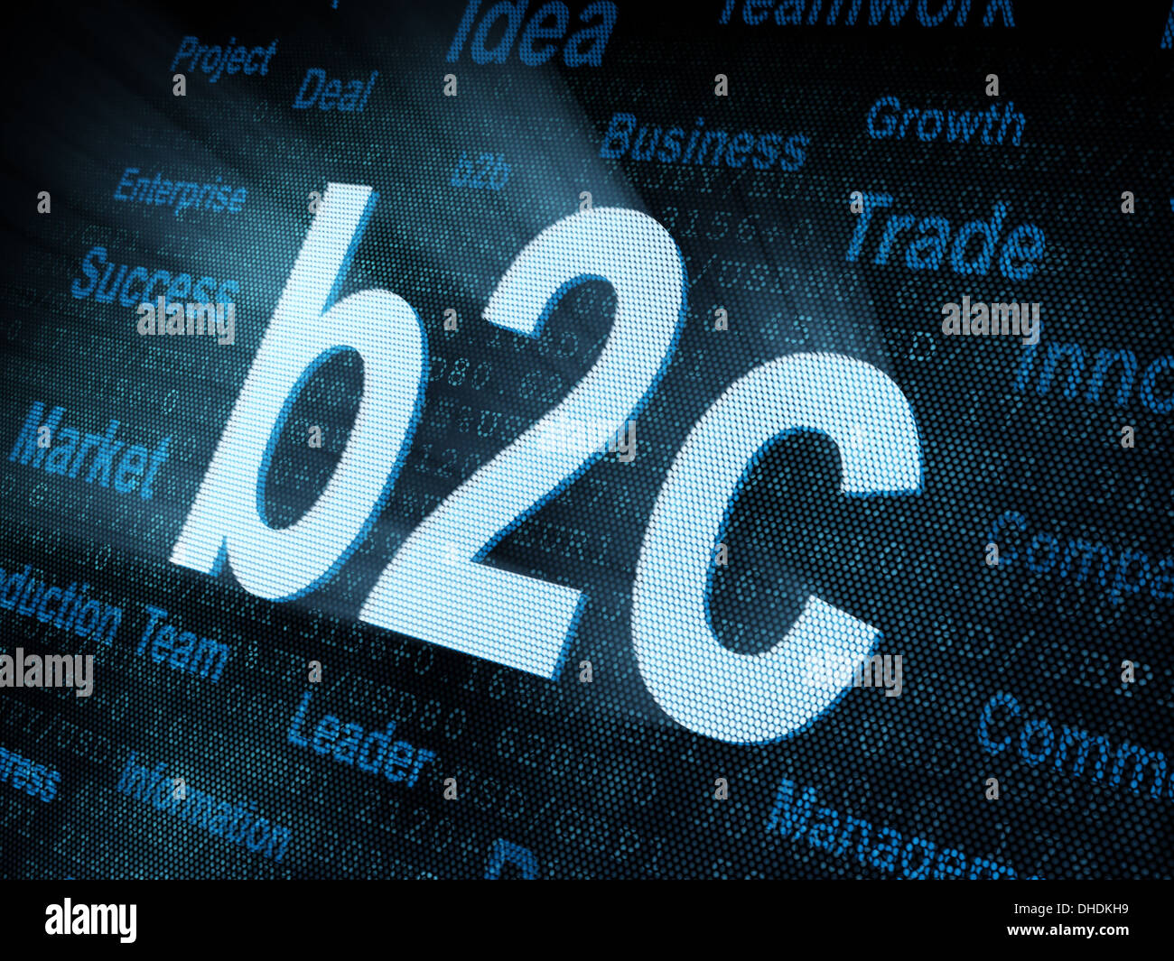 Pixeled word b2c on digital screen Stock Photo - Alamy