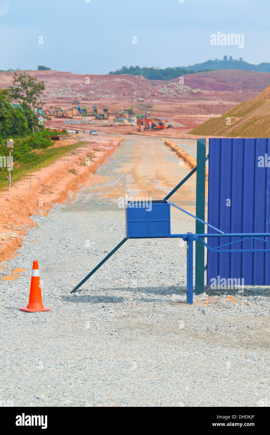 Gate and barrier on a newly developed construction site Stock Photo - Alamy