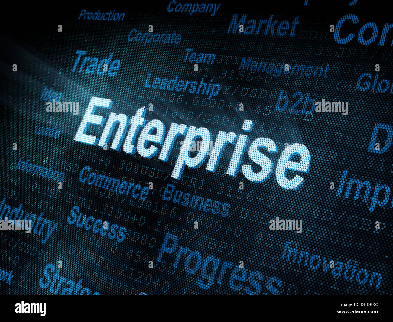 Pixeled word Enterprise on digital screen Stock Photo - Alamy