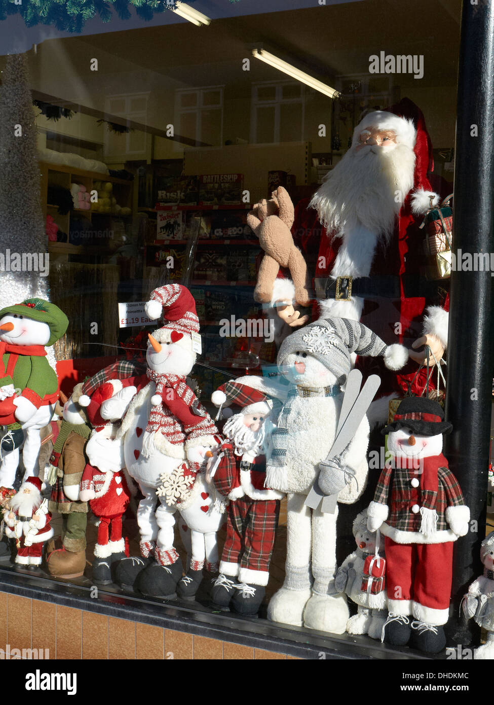 Father Christmas window display UK Stock Photo - Alamy