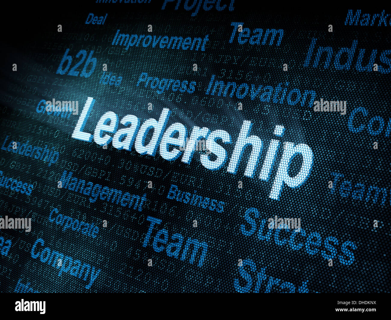 Pixeled word Leadership on digital screen Stock Photo - Alamy