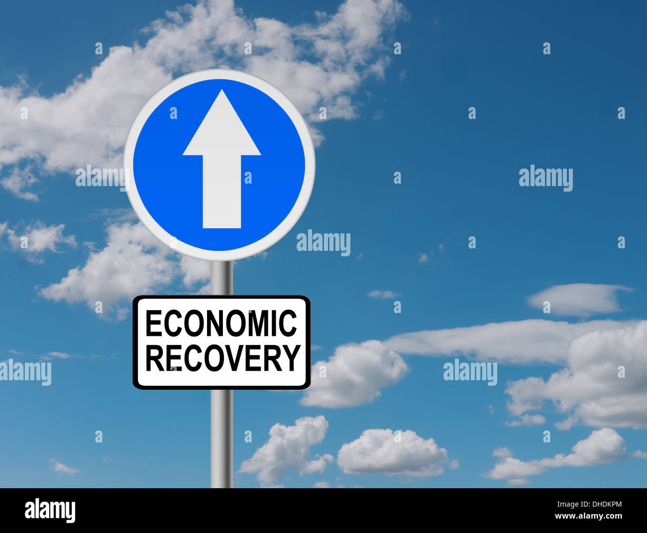 Economic recover sign Stock Photo - Alamy