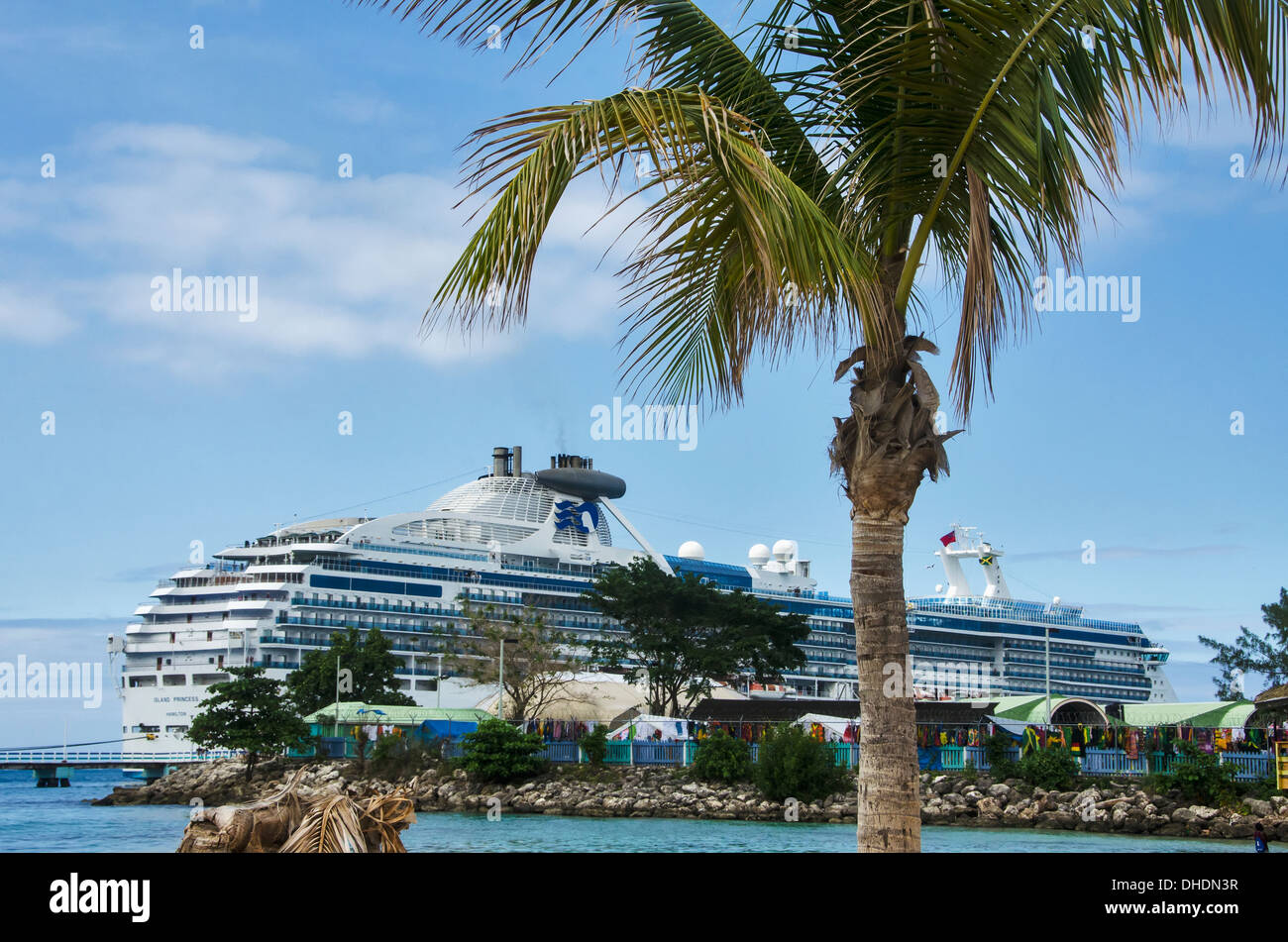Cruise Ship In A Port; Ocho Rios, Jamaica Stock Photo - Alamy