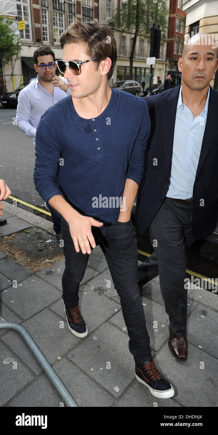 Zac efron outside the bbc radio 1 studios london hi-res stock ...