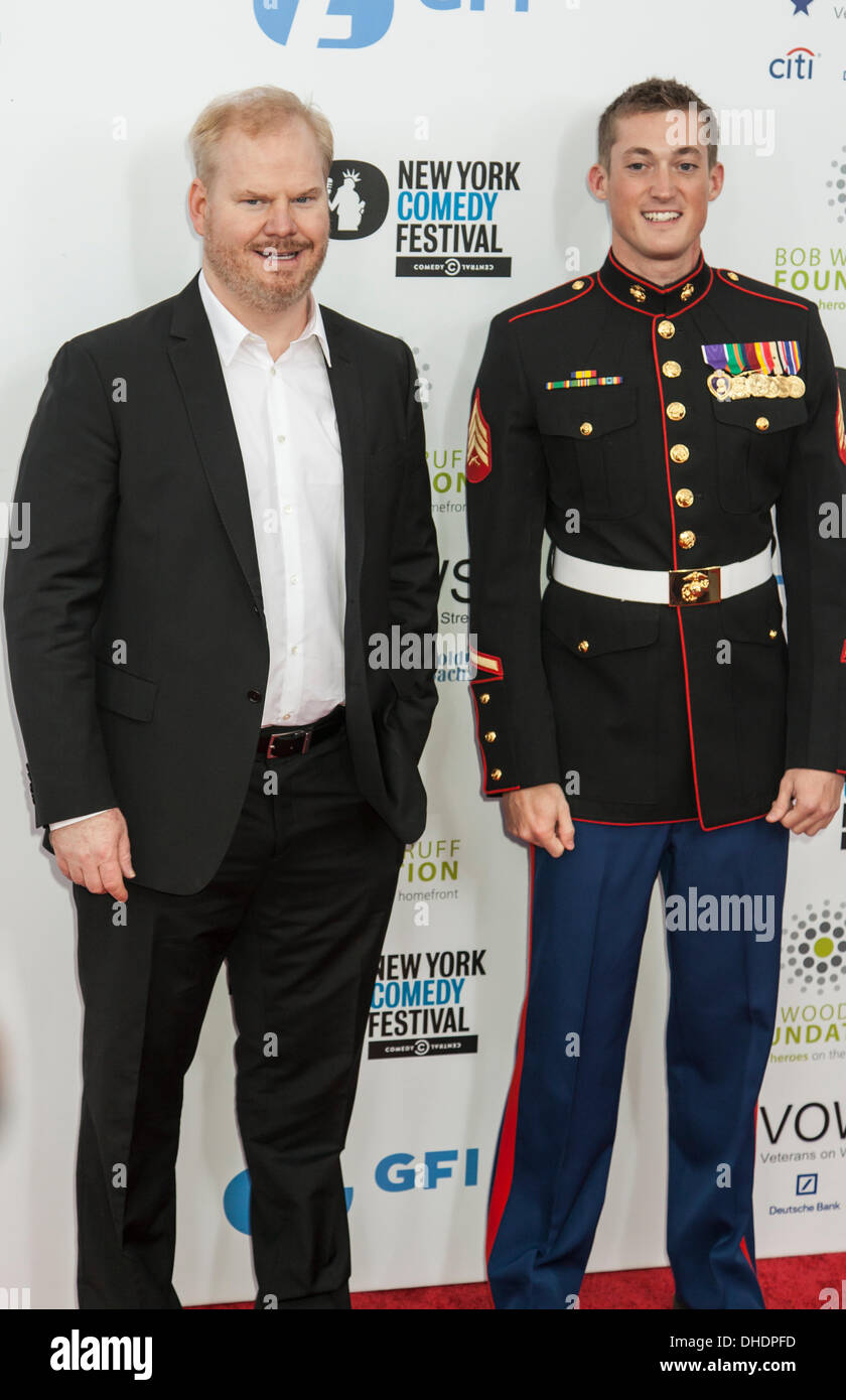 NEW YORK, NY - NOVEMBER 06: Comedian Jim Gaffigan and Sergeant Evan ...