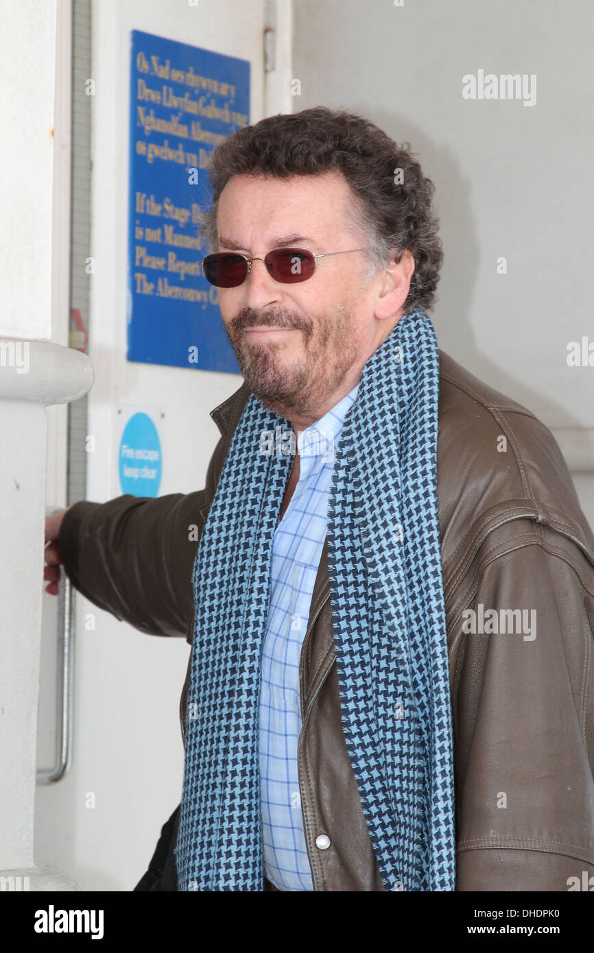 Robert Powel arriving for stage play 'Doctor in House' at Venue Cymru ...