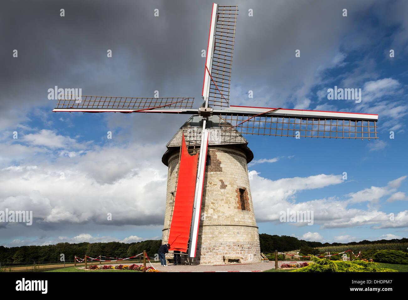 Classic old windmill, France Stock Photo - Alamy