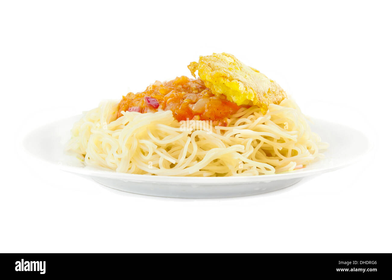 Lunch food plate pasta Cut Out Stock Images & Pictures - Alamy