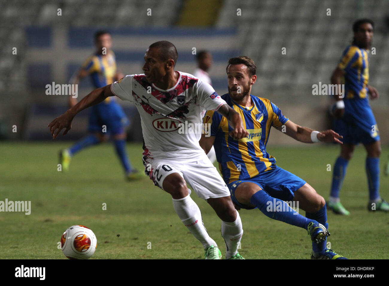 Nicosia, Cyprus. 07th Nov, 2013. Apoel FC player Nectarios Alexandrou ...