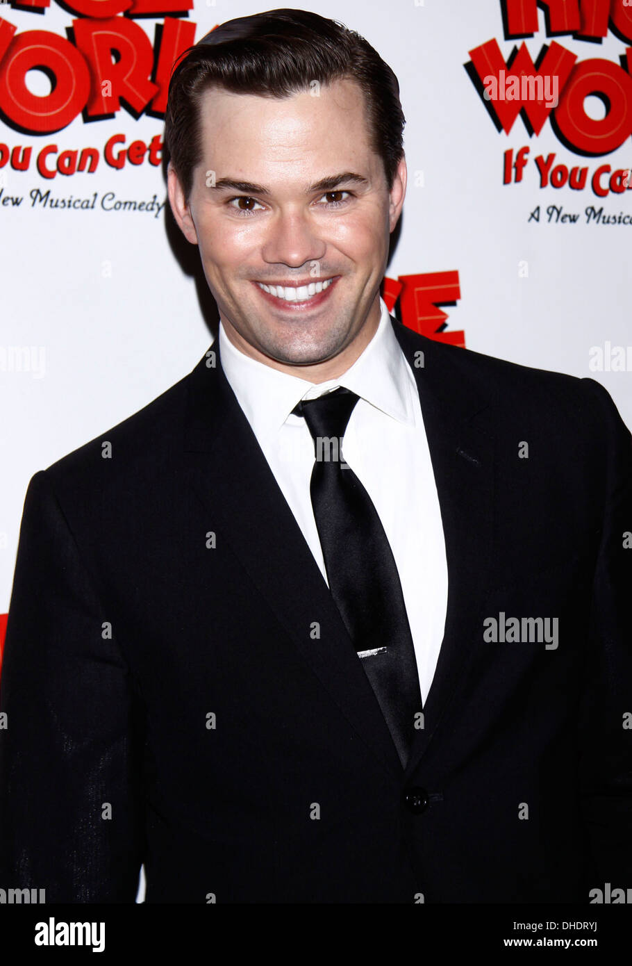 Andrew Rannells Broadway opening night afterparty for 'Nice Work If You ...
