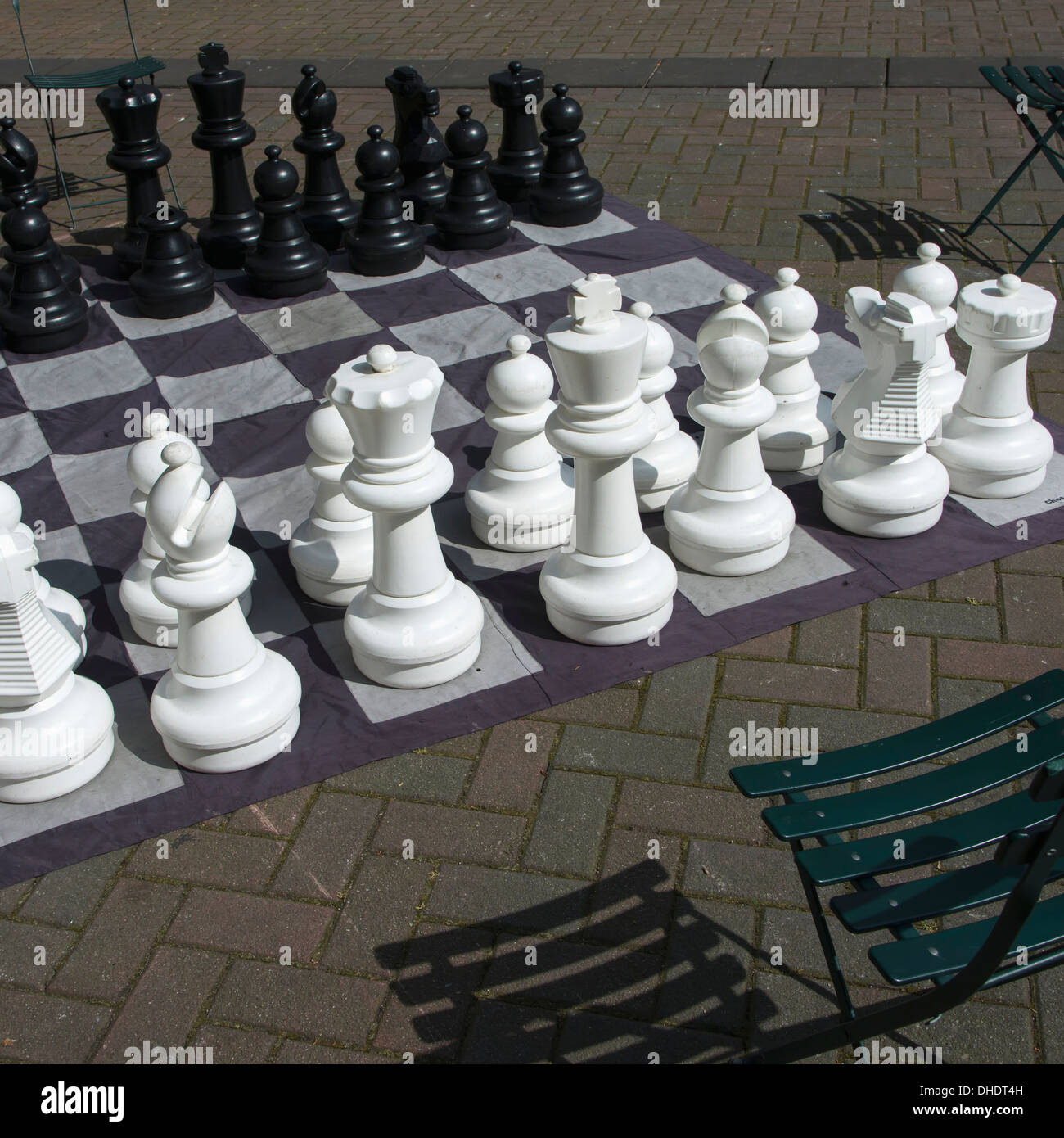 An Over-Sized Game Of Chess On The Ground In Occidental Park; Seattle ...