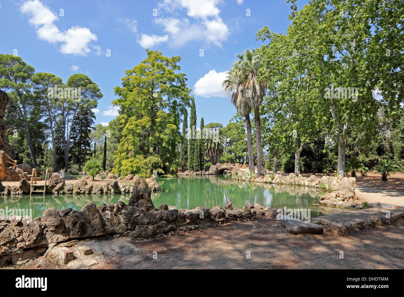 Lake in Parque Sama, Cambrils Stock Photo - Alamy