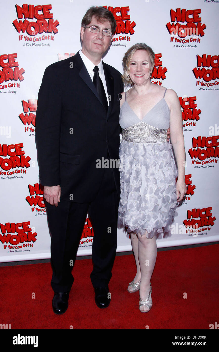 Scott Landis and Kathleen Marshall Broadway opening night of 'Nice Work ...