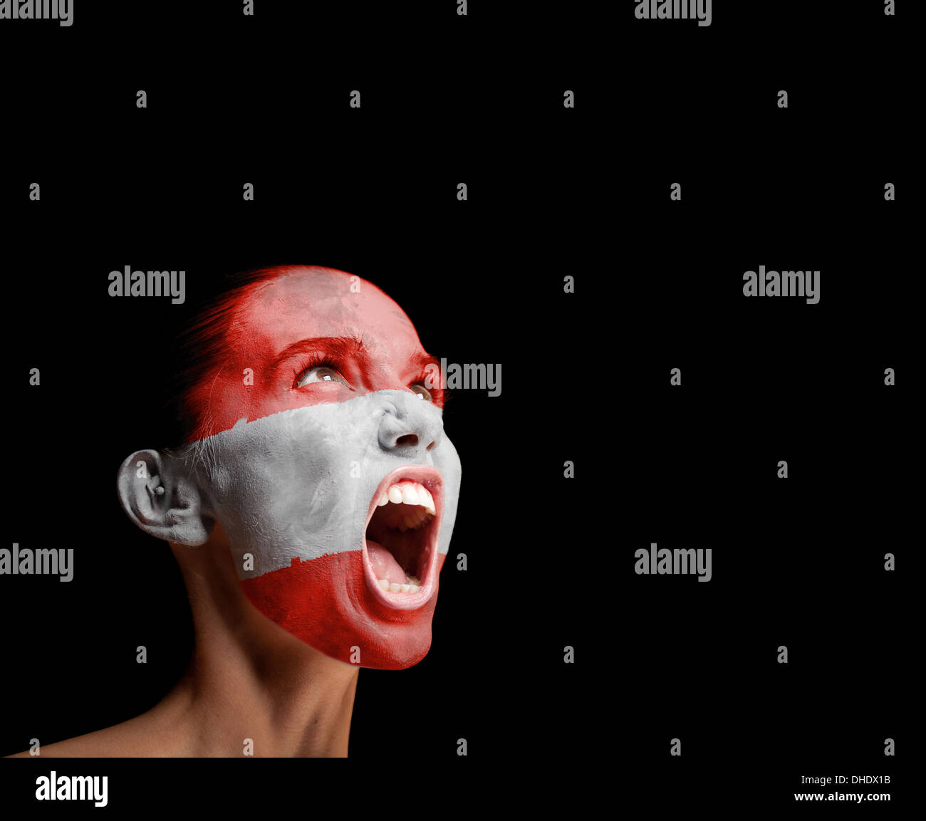 The Austrian flag Stock Photo - Alamy