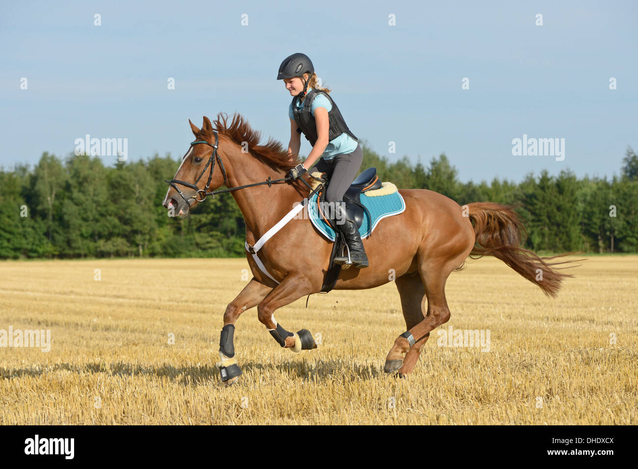 Irish girl riding horse hi-res stock photography and images - Alamy