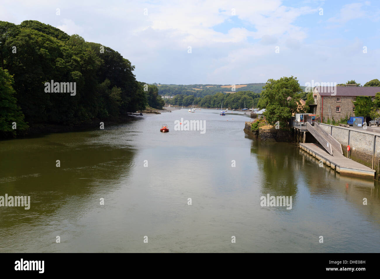 Known locally as the Netpool, the river Teifi in Cardigan Stock Photo ...