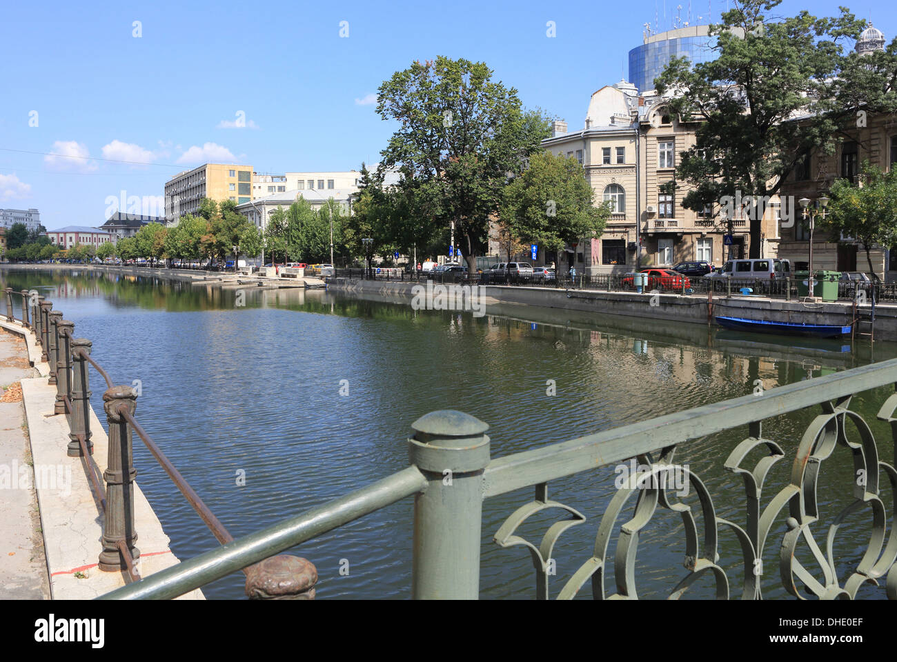 The Dambovita river in Bucharest, Romania, in Eastern Europe Stock ...
