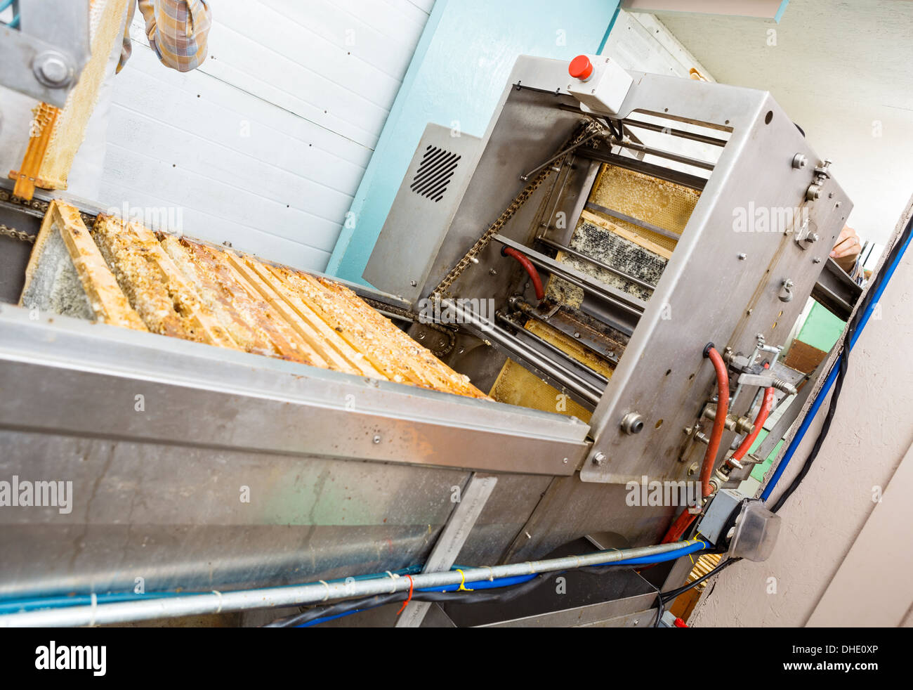 Honey Extraction Plant In Factory Stock Photo - Alamy