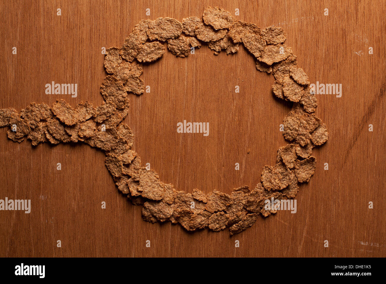 Cornflakes in the circled shape Stock Photo - Alamy