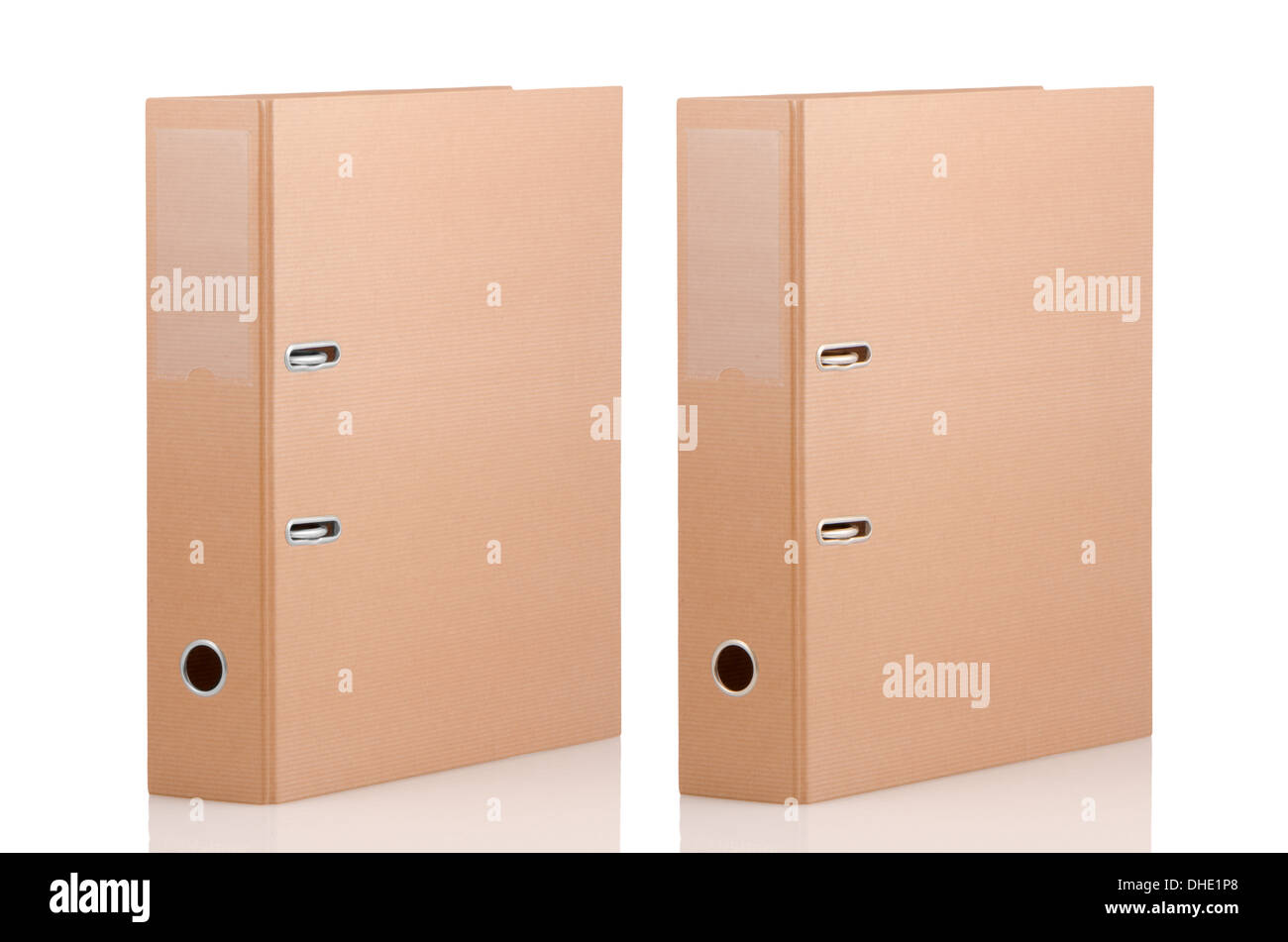 Two binders on white background Stock Photo - Alamy