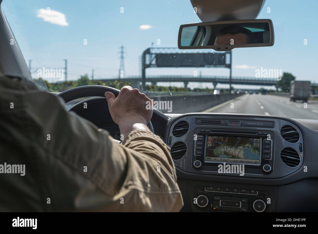 Rearview mirror car driving through hi-res stock photography and images ...