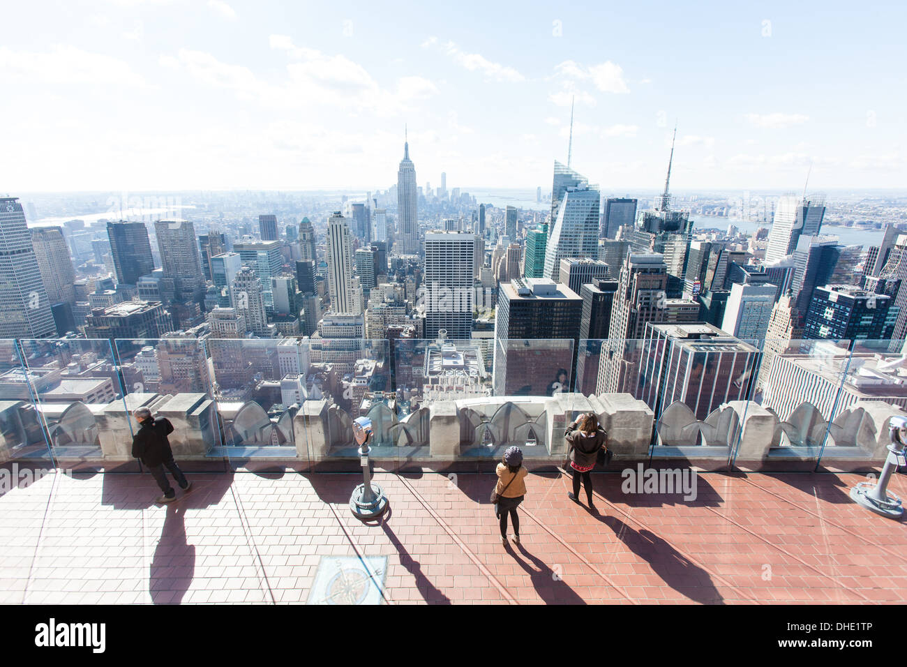 Top of the Rock the Rockefeller Center viewing area looking over ...