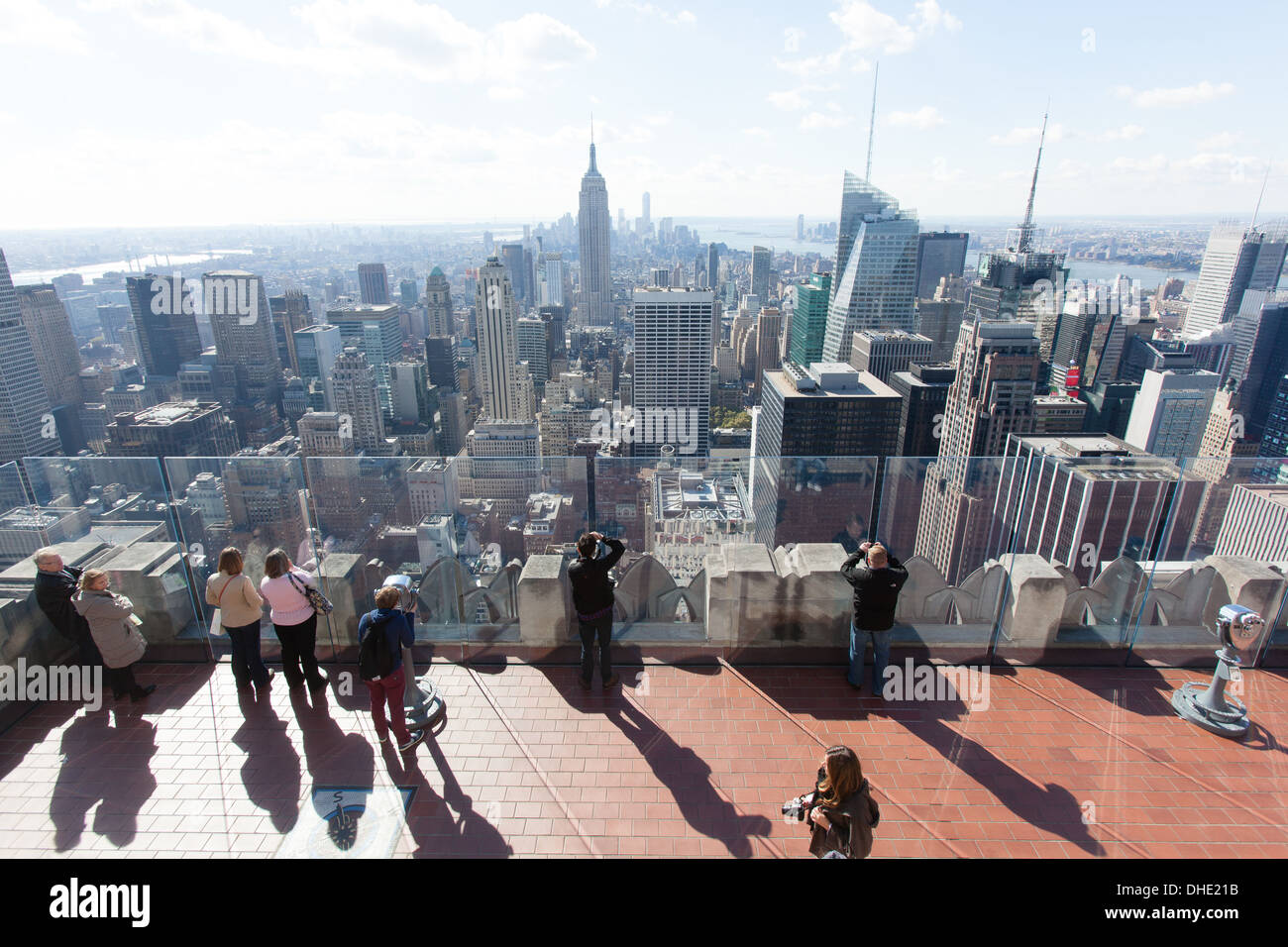 Top of the Rock the Rockefeller Center viewing area looking over ...