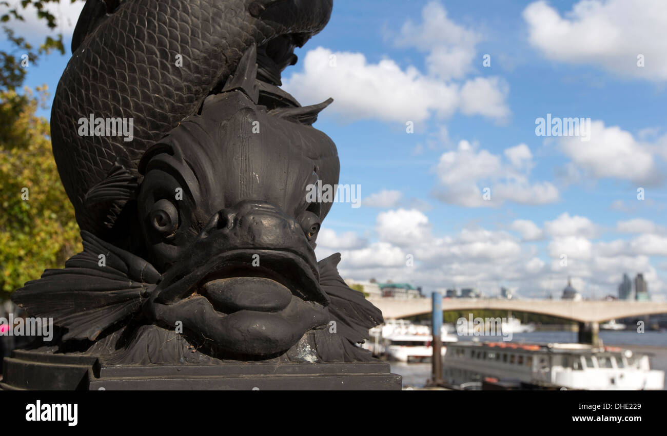 Victorian Sturgeon/Dolphin Lamppost designed by George John Vulliamy ...
