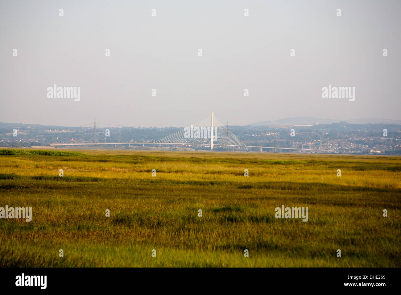 Salt Marsh on The Wirral Peninsula beside The Estuary of The River Dee ...