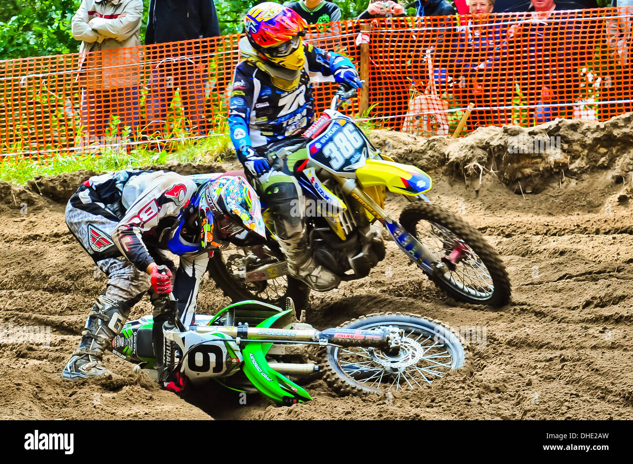 motocross rider during the race Stock Photo - Alamy