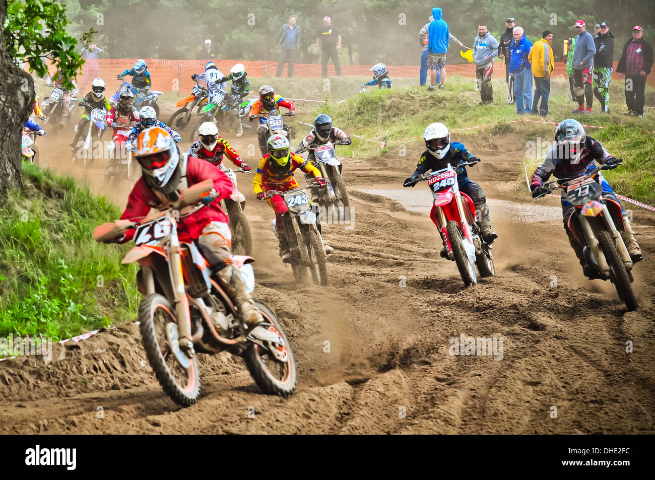 Mx riders jump hi-res stock photography and images - Alamy