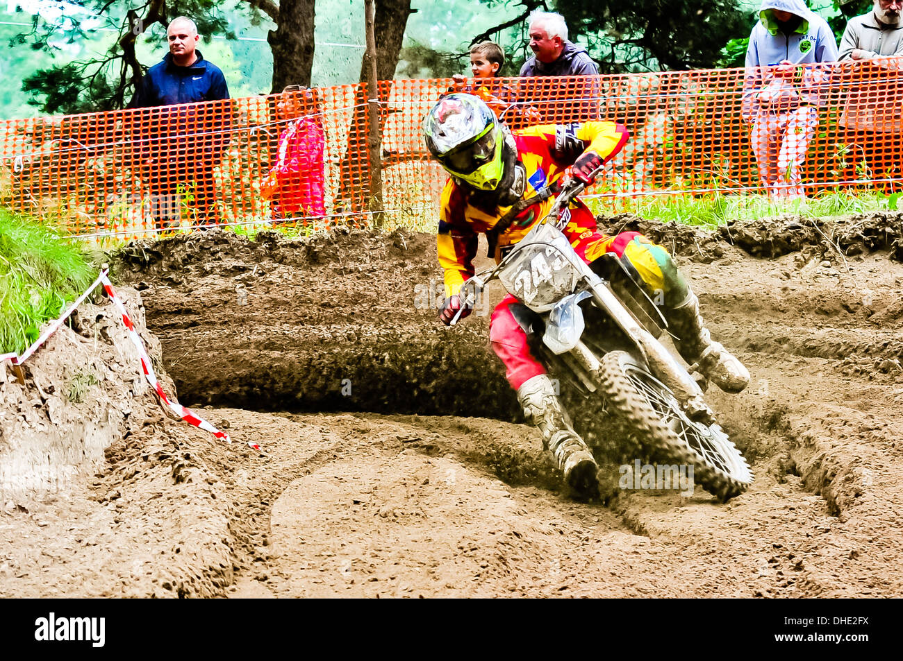motocross rider during the race Stock Photo - Alamy