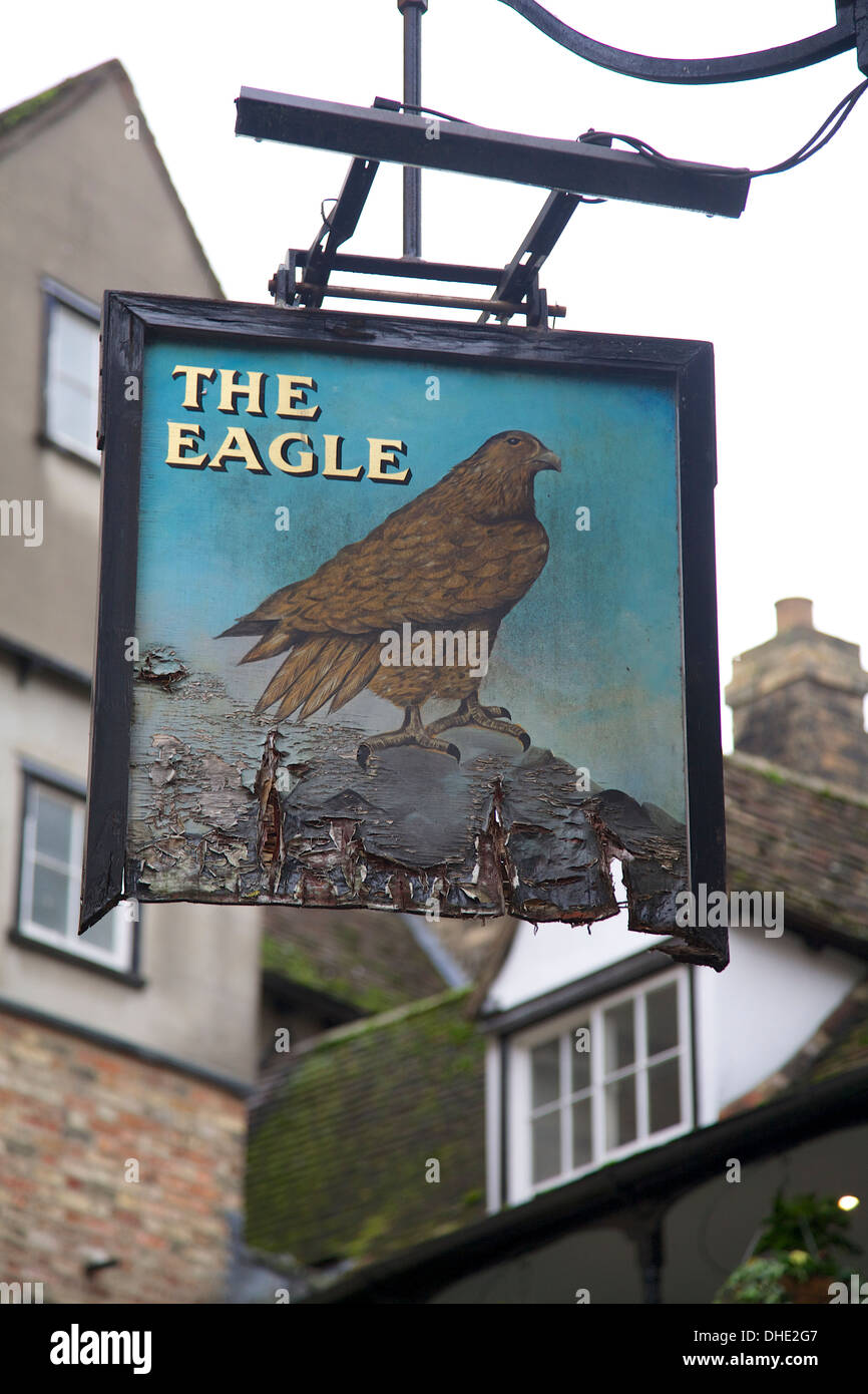 The Eagle Public House, Cambridge. 16th Century Coaching Inn reputedly ...