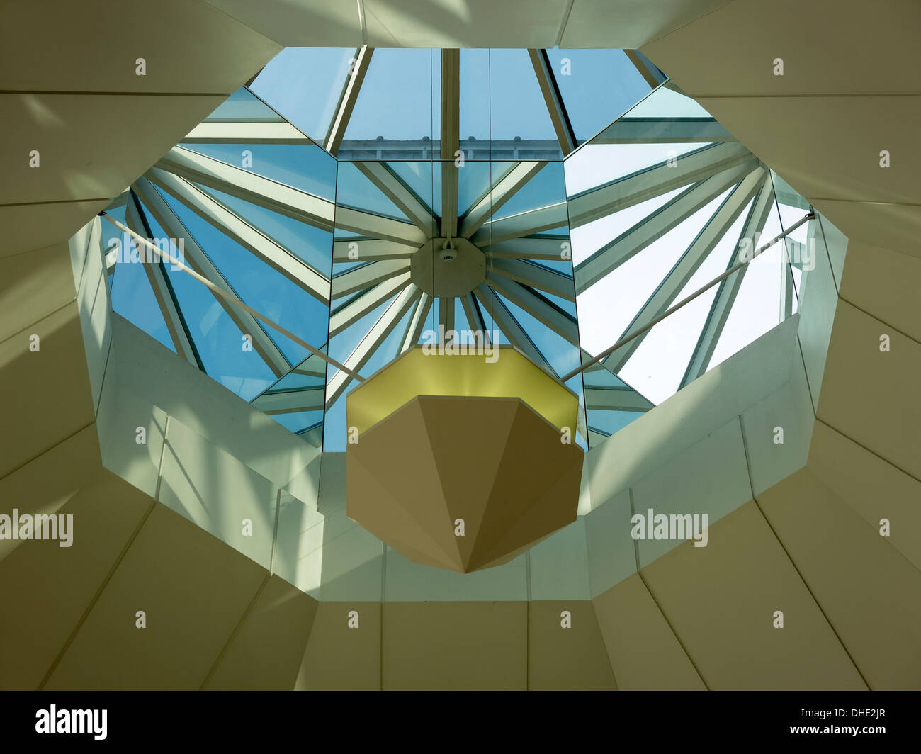 Octagonal ornate skylight roof light in ceiling at the National ...