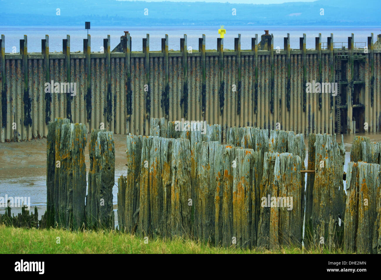 Portishead, piers and sculptures Stock Photo - Alamy