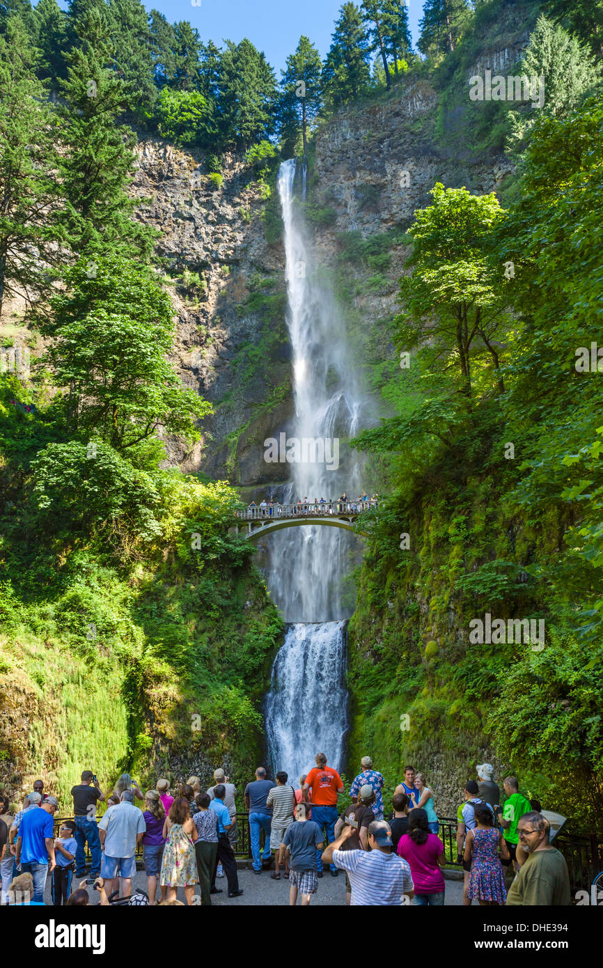 Columbia river gorge multnomah falls united of america hi-res stock ...