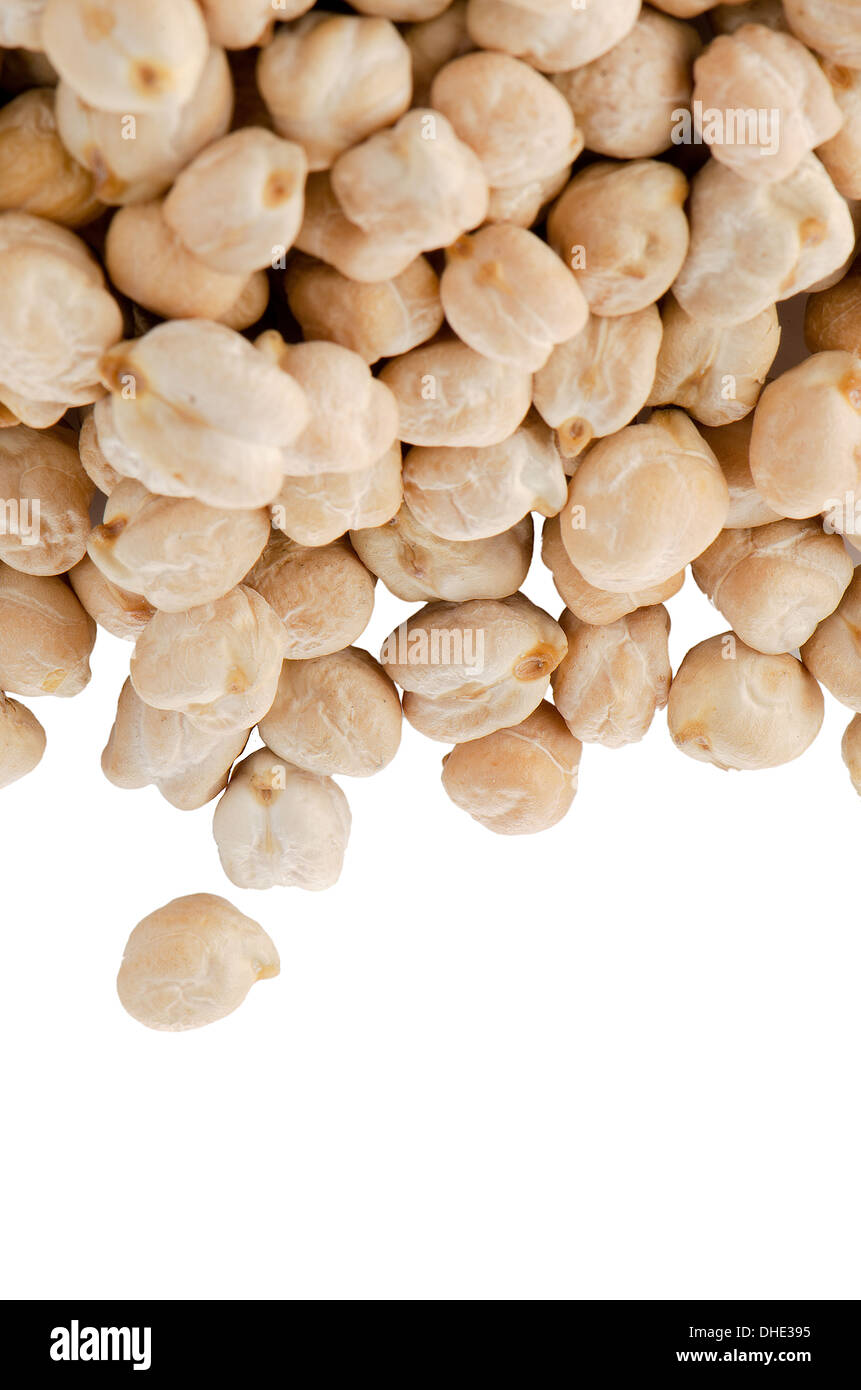 Chickpeas isoltaed on white background Stock Photo - Alamy
