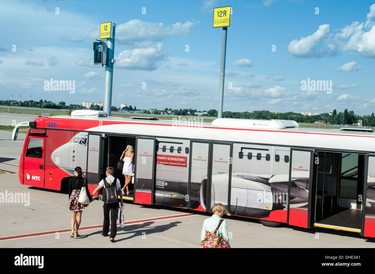 Bus passenger aircraft Stock Photo - Alamy