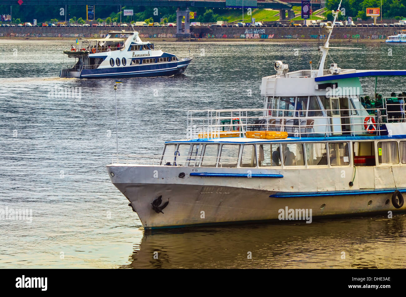 Tourist boat on the river Stock Photo - Alamy