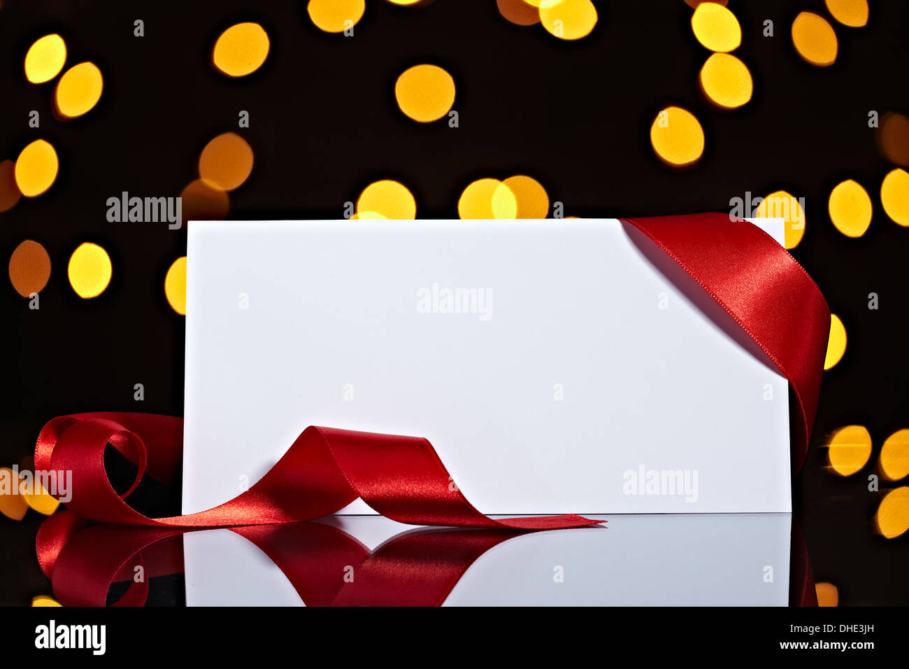 note with ribbon Stock Photo - Alamy